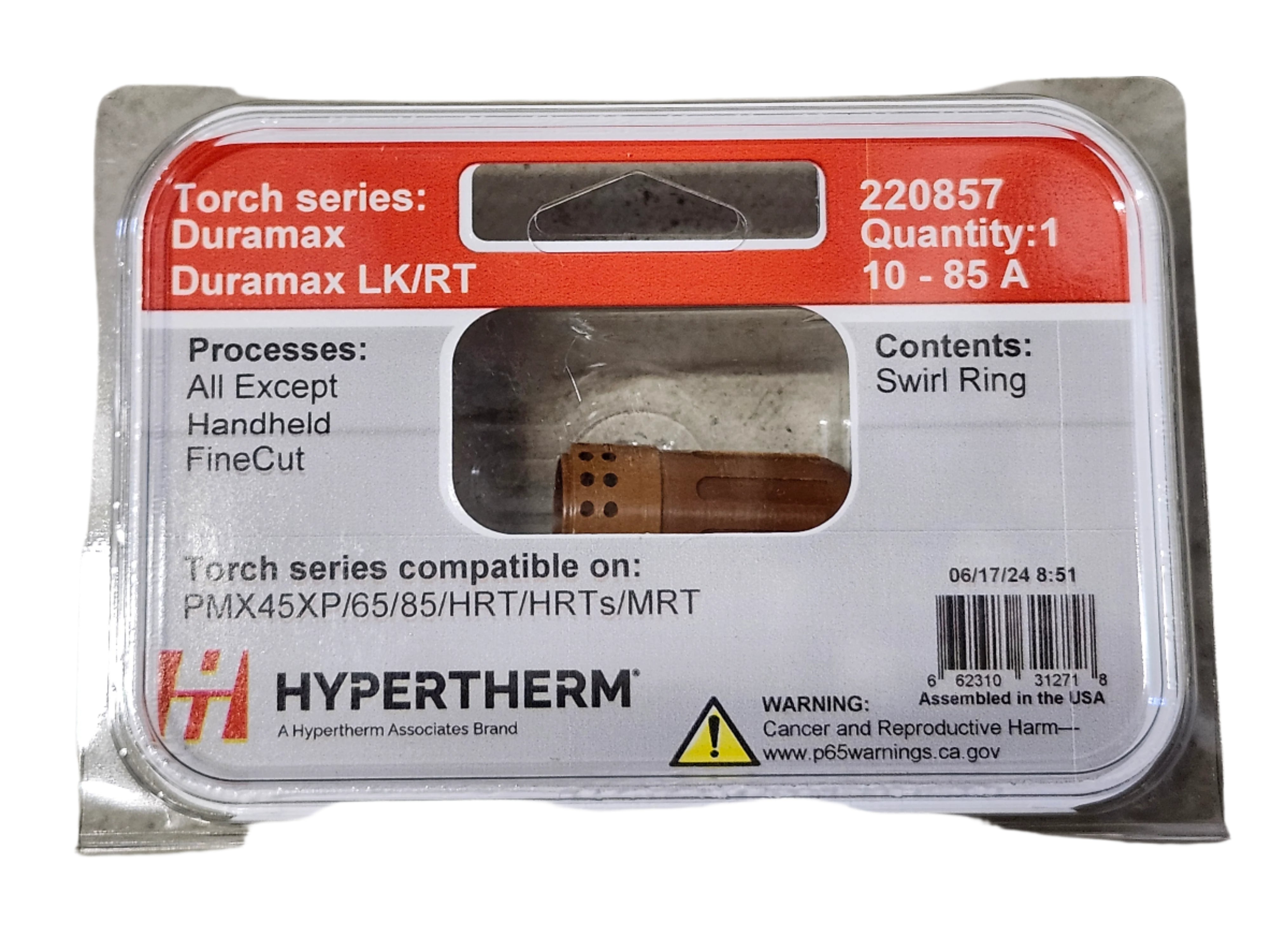 220857 Hypertherm Powermax Swirl Ring 10 - 85A – JK Welding and Gas ...