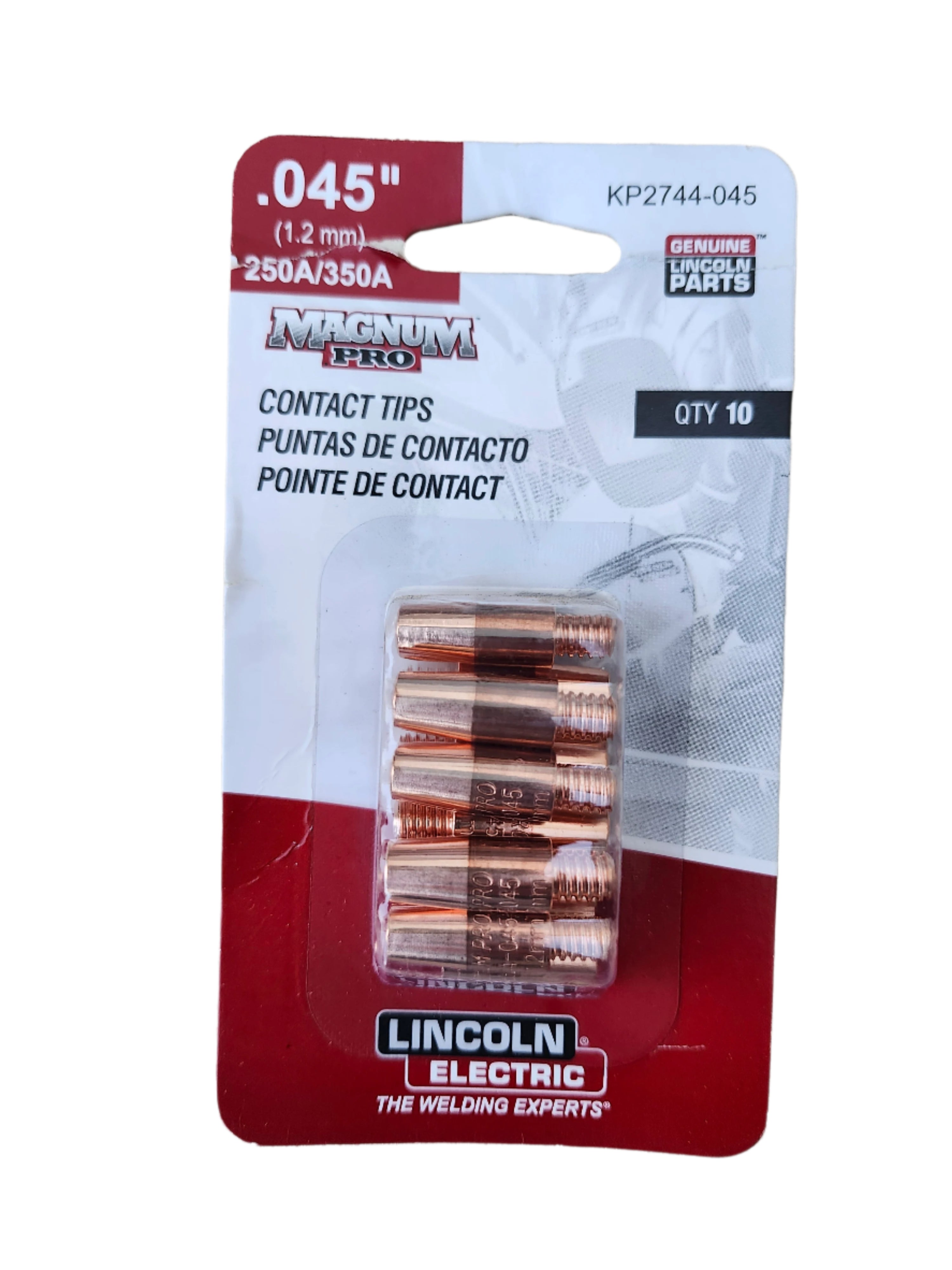 KP2744-045 .045 - Lincoln Contact Tips (Pack of 10) – JK Welding and ...