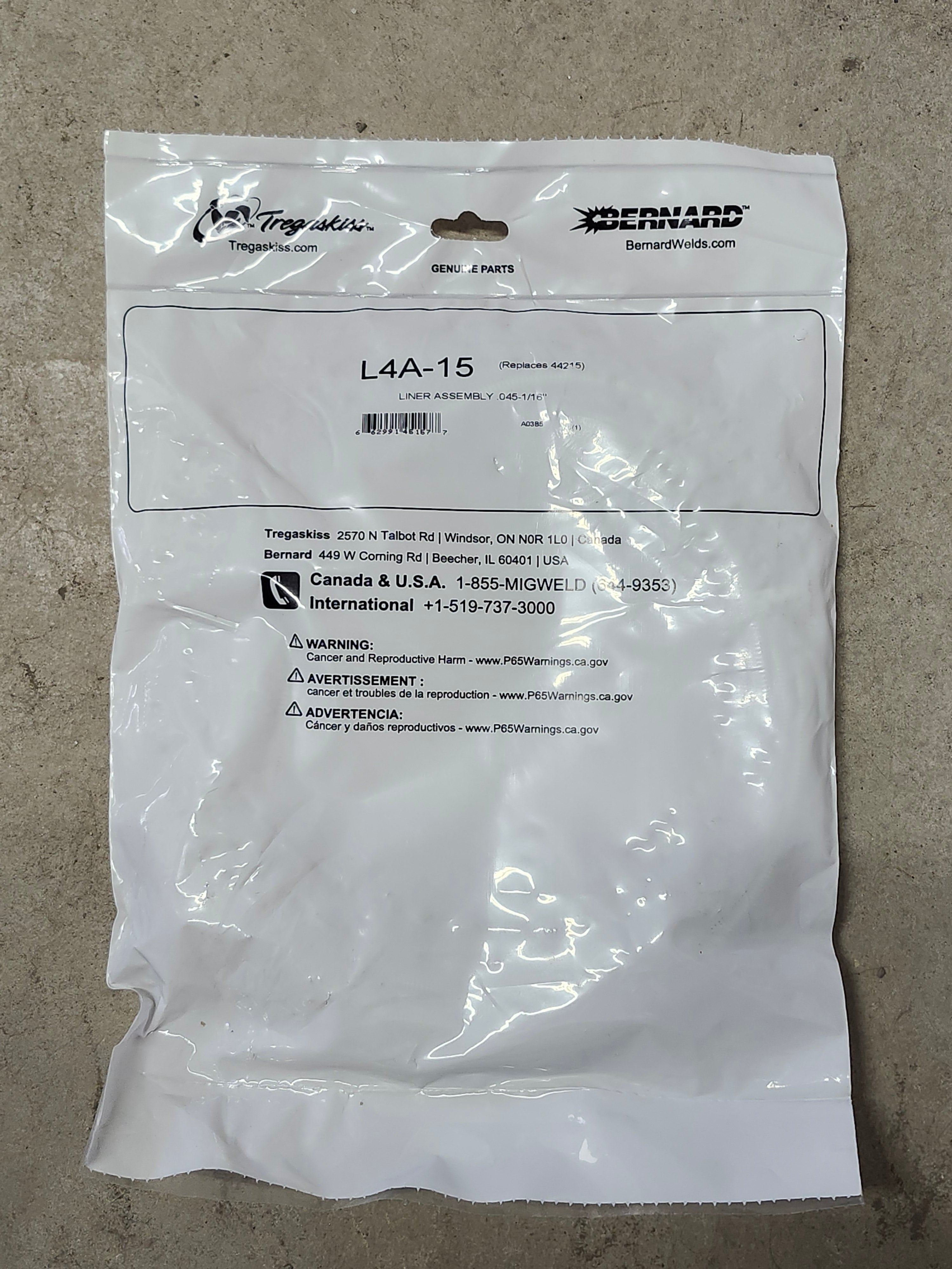 Bernard Liner Assembly .045 - 1/16 15 ft – JK Welding and Gas Supplies